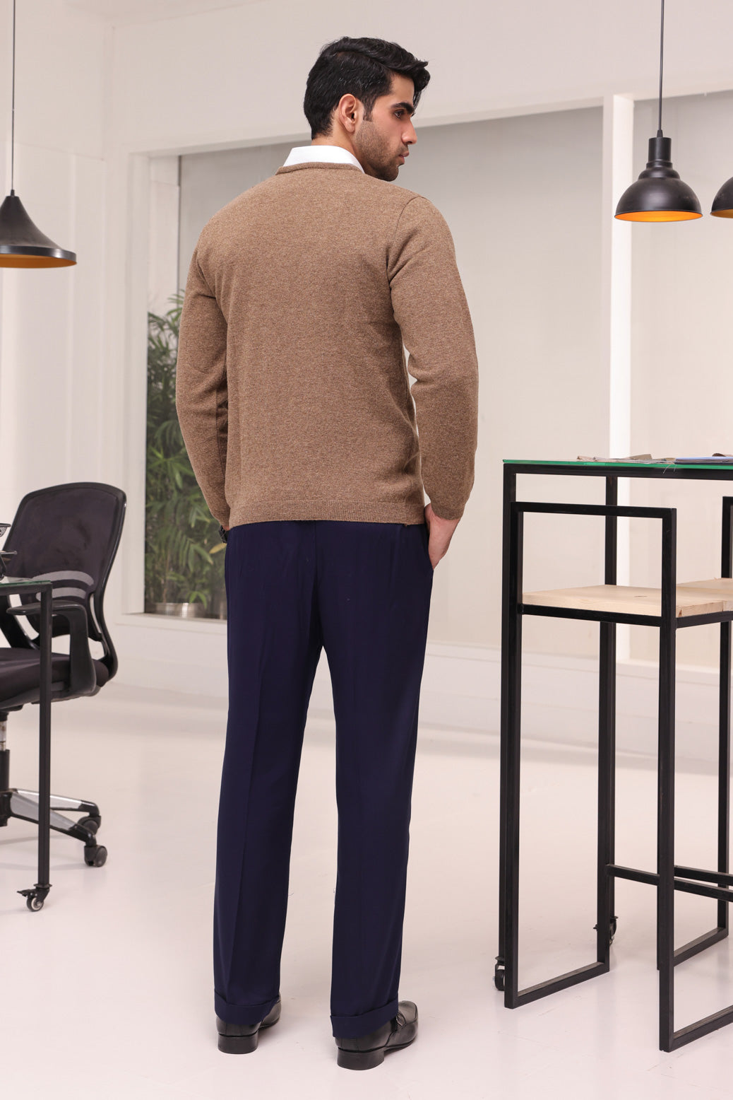 G-BEIGE-V-NECK FULL SLEEVES SWEATER (502-15)B-162 – Bonanza Satrangi Canada