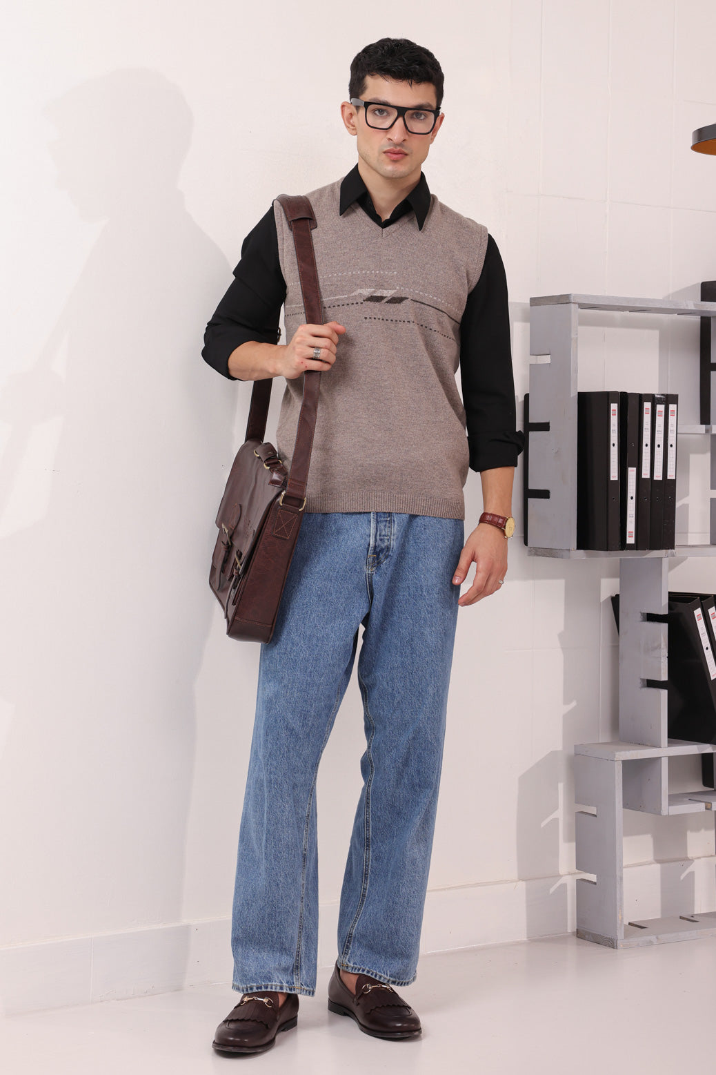 MOONROCK-V-NECK SANDO SWEATER (653-15)B-162 – Bonanza Satrangi Canada