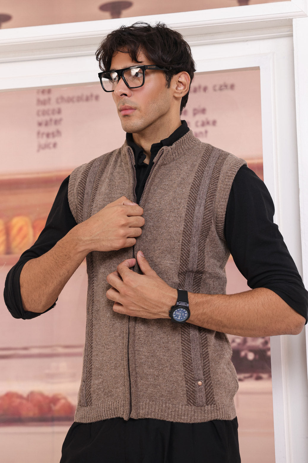 BR-SUGAR-TURTLE NECK ZIPPER SANDO SWEATER (992-15) – Bonanza Satrangi ...