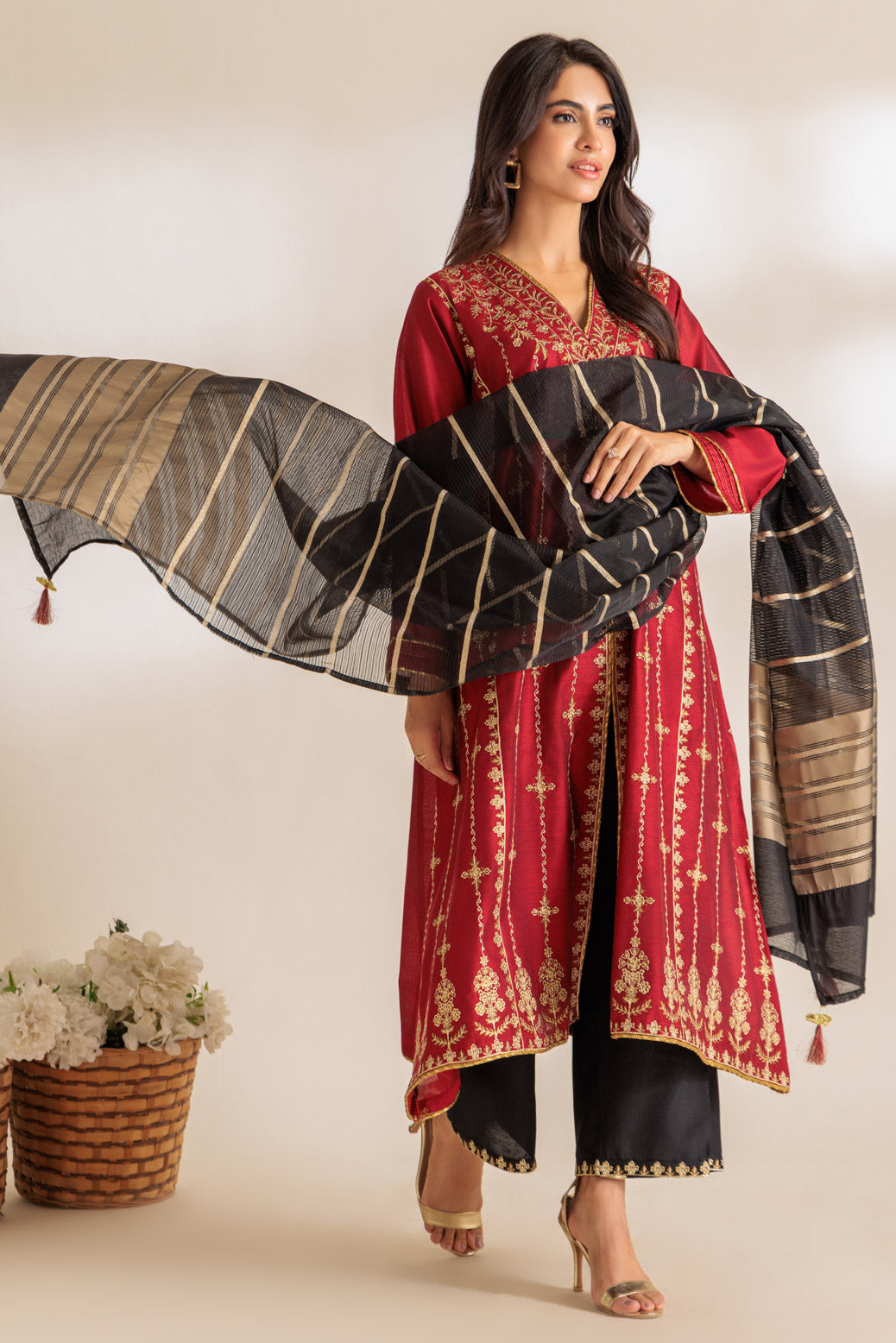 RED-DYED-3 PIECE (SS5243P39)B-15 – Bonanza Satrangi Canada