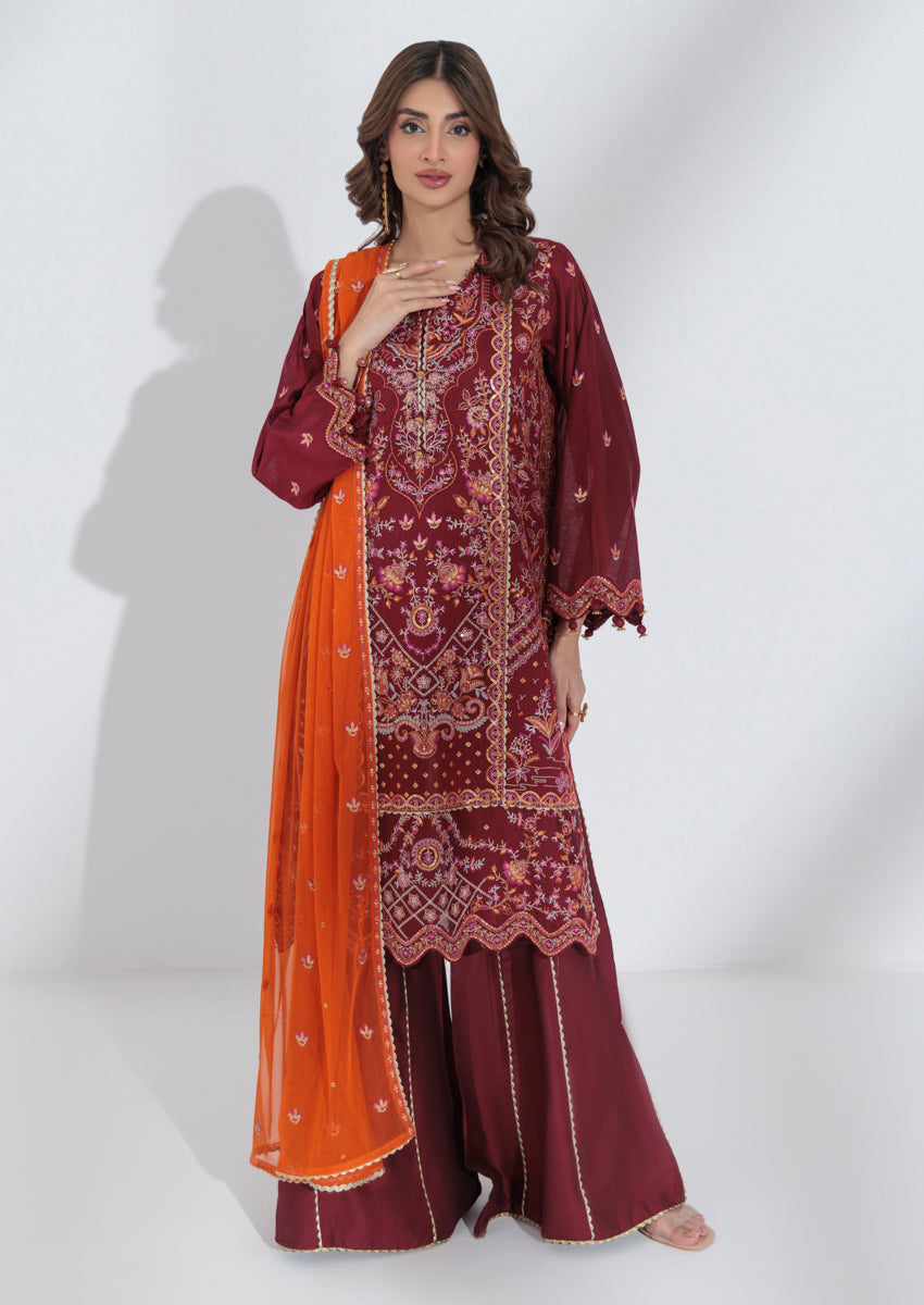 Red-Cotton Net-3 Piece (W25FE3005)B-25 (R-5) – Bonanza Satrangi Canada