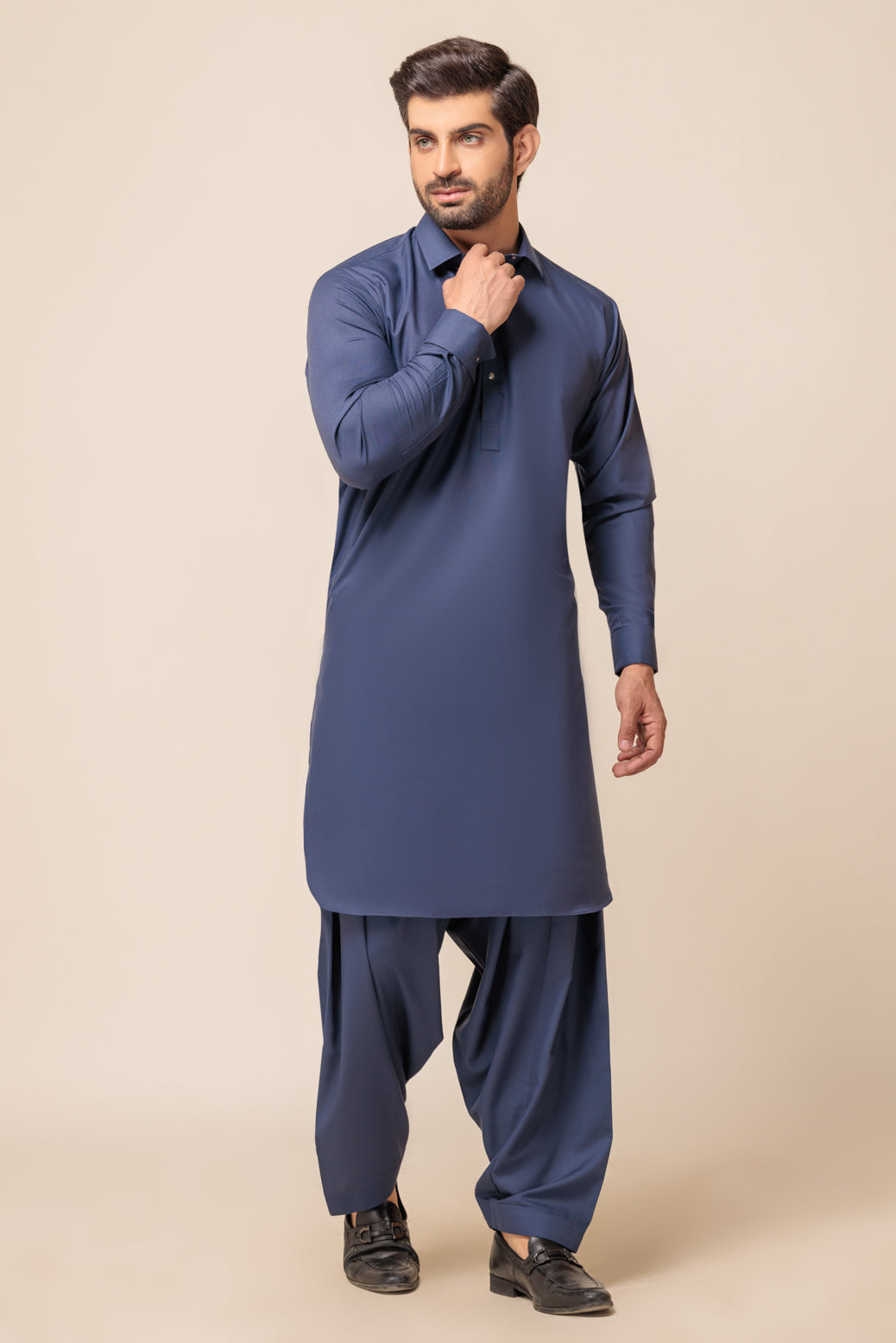 MN-BLUE-BLENDED-SHALWAR SUIT - (GSSW23-070) B-27 – Bonanza Satrangi Canada