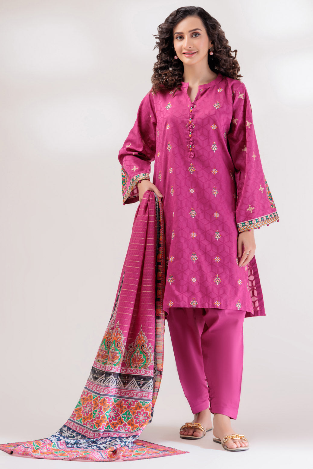 PINK-DYED-3 PIECE (WS1233P01) B-109 – Bonanza Satrangi Canada